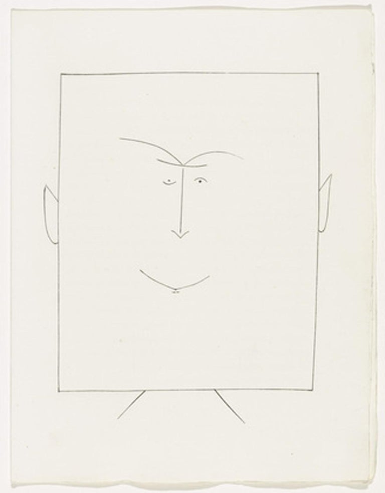 Pablo Picasso - Carmen Square Head of a Man with Ears (Plate III) at ...
