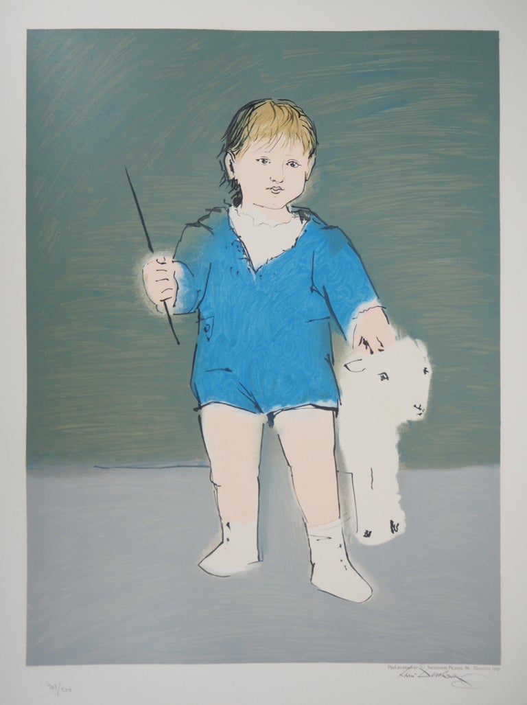 Child with a Lamb - Lithograph (Mourlot) For Sale at 1stDibs