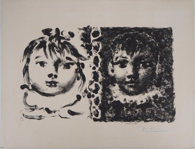 Pablo Picasso - Children : Claude and Paloma - Original lithograph ...