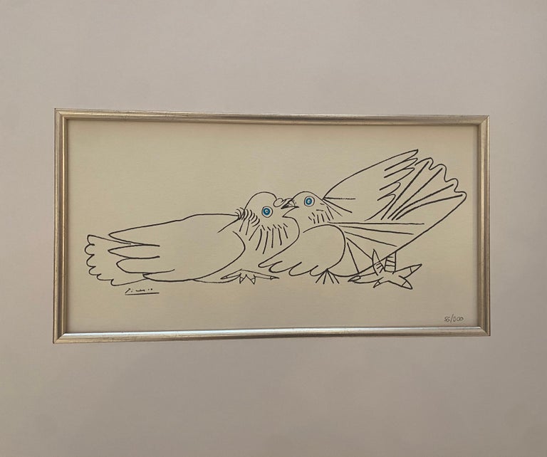 Pablo Picasso – Doves – Lithographie von Pablo Picasso, die zwei ...