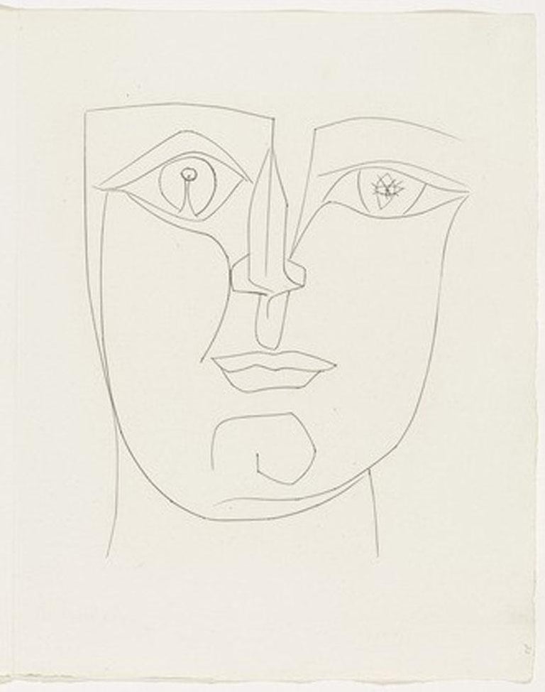 Pablo Picasso - Face with Two Images in the Eyes (Plate XXXVII) at 1stDibs