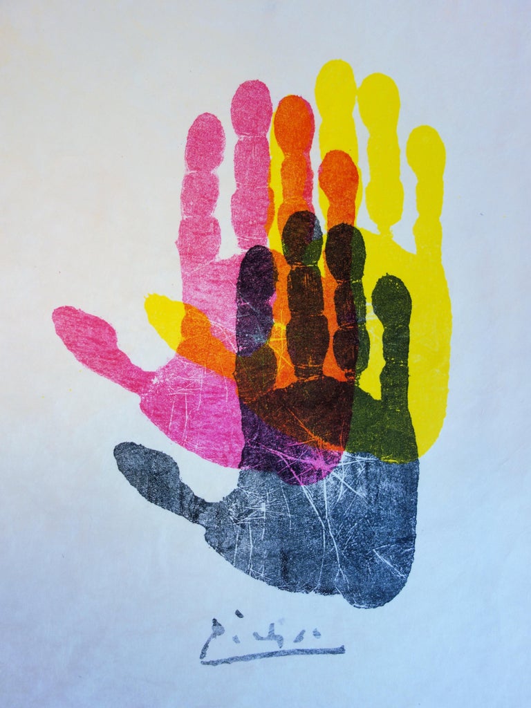 Pablo Picasso - Hand of the Artist - Original lithograph - 1962 at 1stDibs