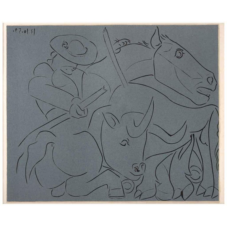 Pablo Picasso - La Pique Cassee - Grabados al Linóleo, 1963 For Sale at ...