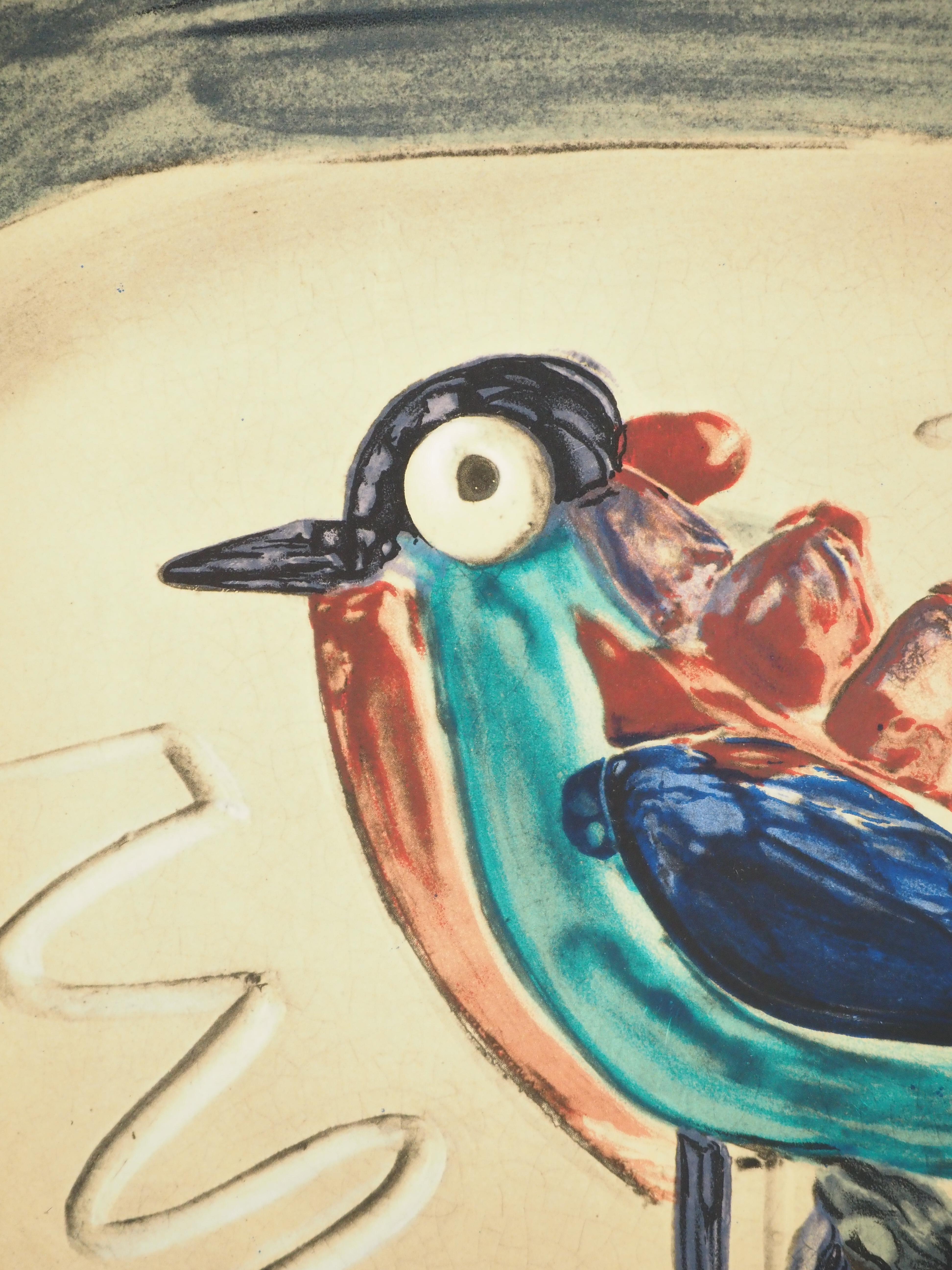 Pablo Picasso - Madoura, Colorful Bird - Original lithograph poster ...