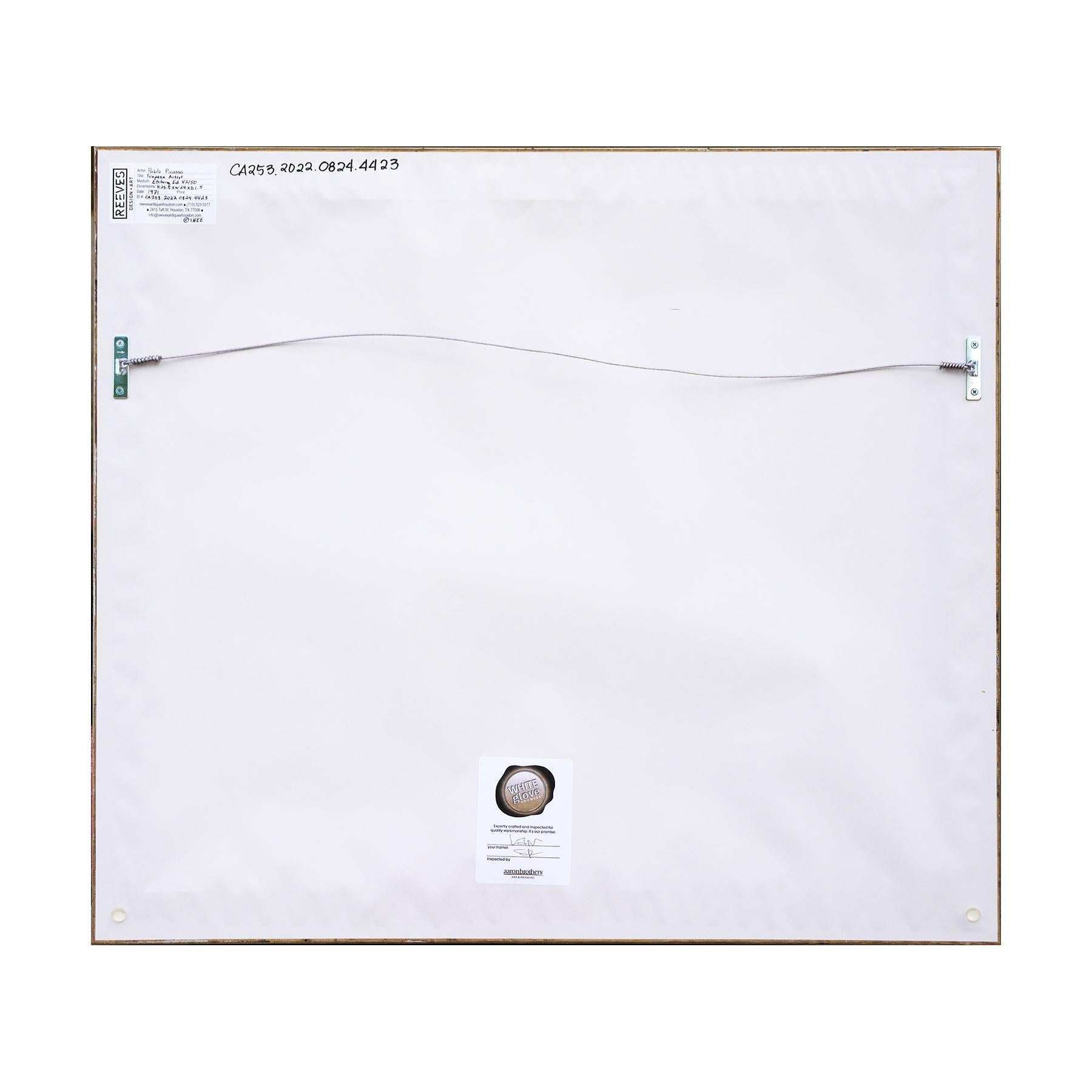 Pablo Picasso - Modern Cubist Contour Line Etching of a Dressing Circus ...