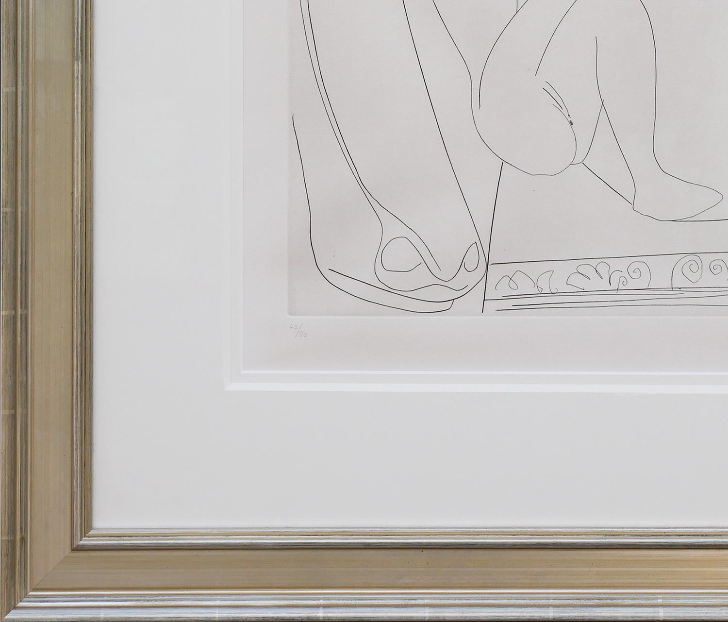 Pablo Picasso - Modern Cubist Contour Line Etching of a Dressing Circus ...