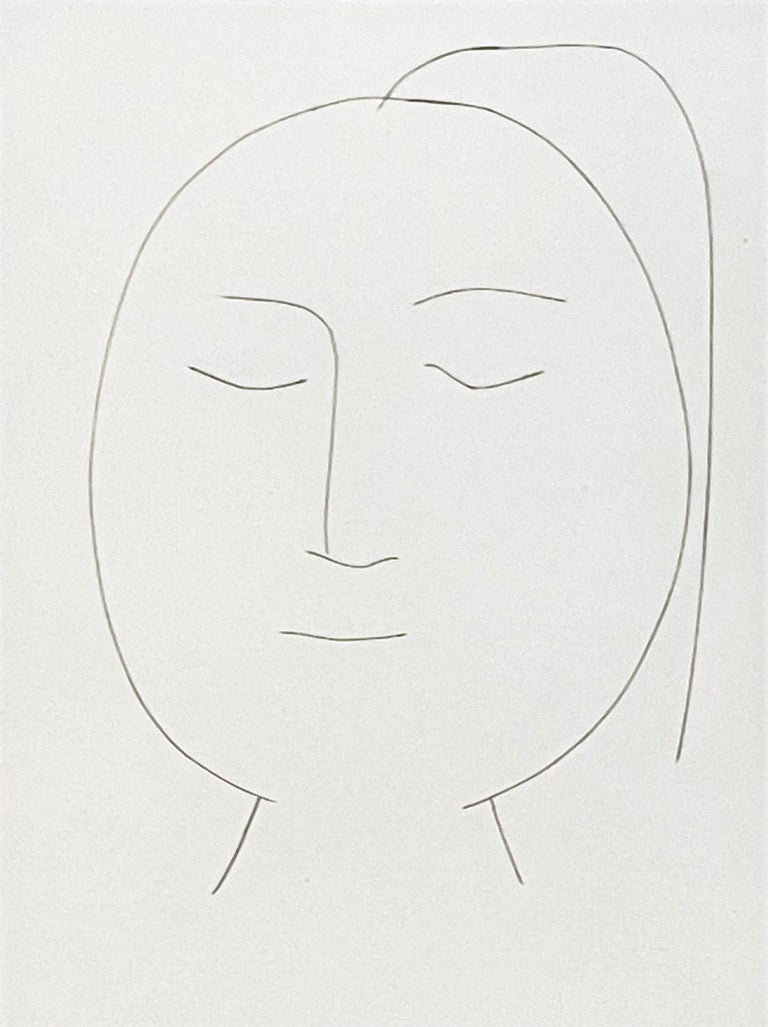 Pablo Picasso - Oval Head of a Woman with Hair (Plate XIX), from Carmen ...