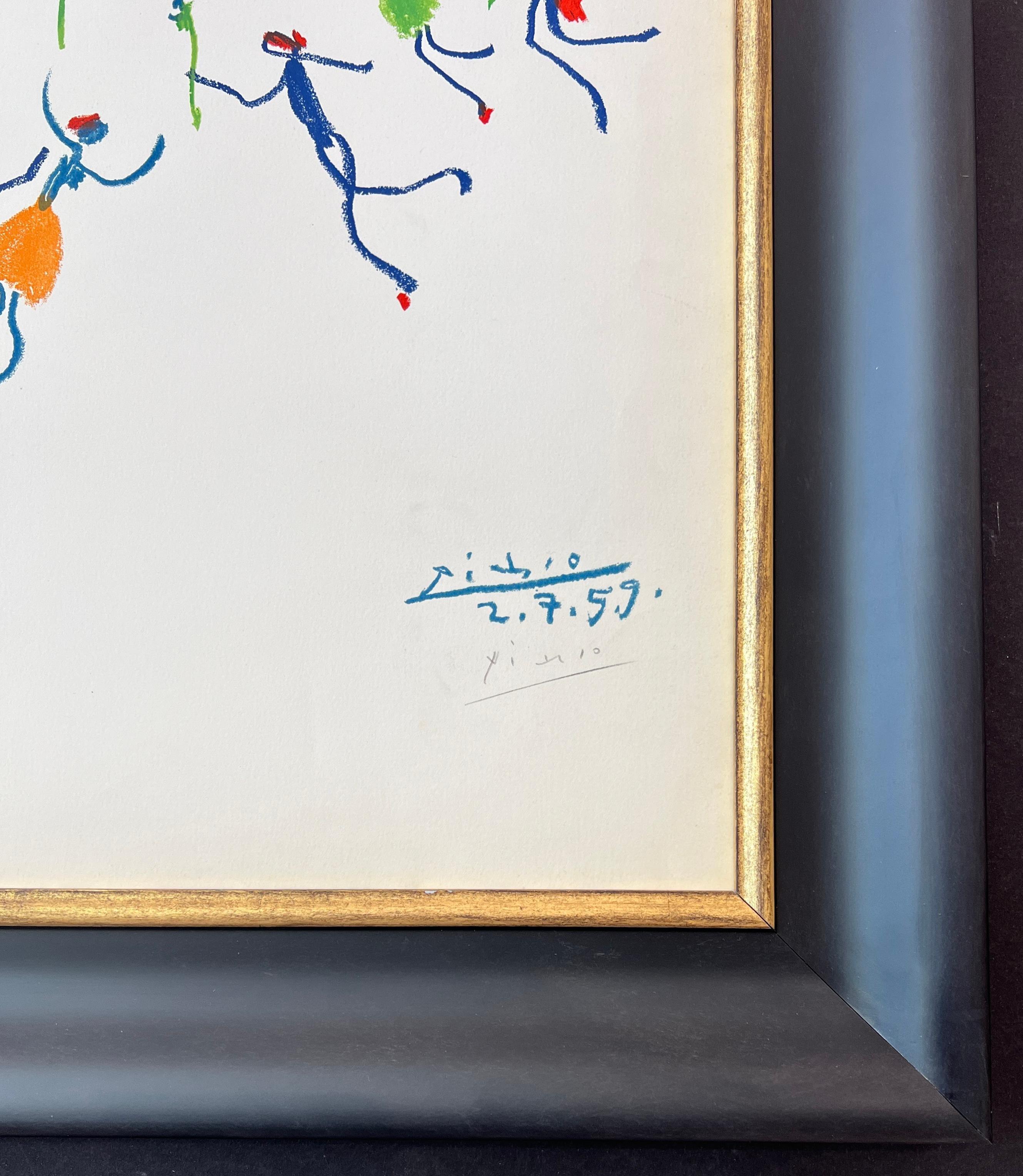 Pablo Picasso - Pablo Picasso ( 1881 - 1973 ) - litografía en color ...