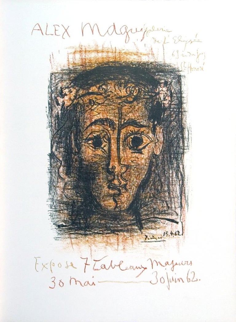 Pablo Picasso - Pablo Picasso-Alex Maguy Gallery-25.6" x 19"-Lithograph ...