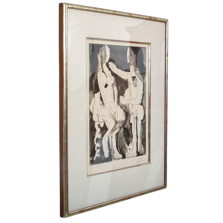 Pablo Picasso - Pablo Picasso Aquatint Femmes nues au Miroir Sable Mouvant Signed Numbered 1965 ...
