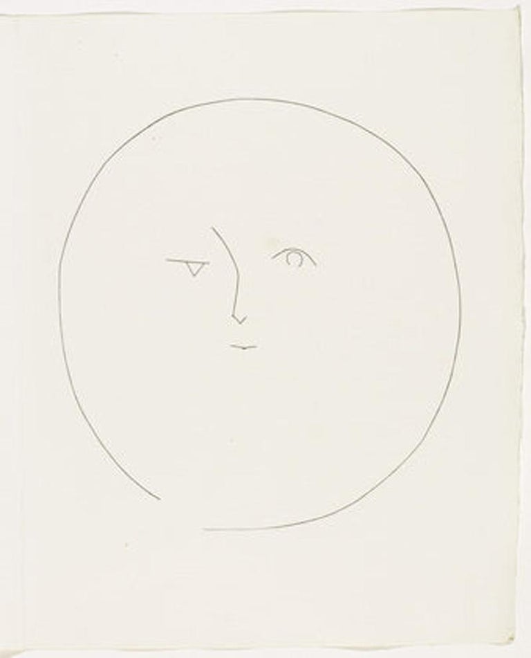 Pablo Picasso - Pablo Picasso Carmen Round Head of a Man with ...