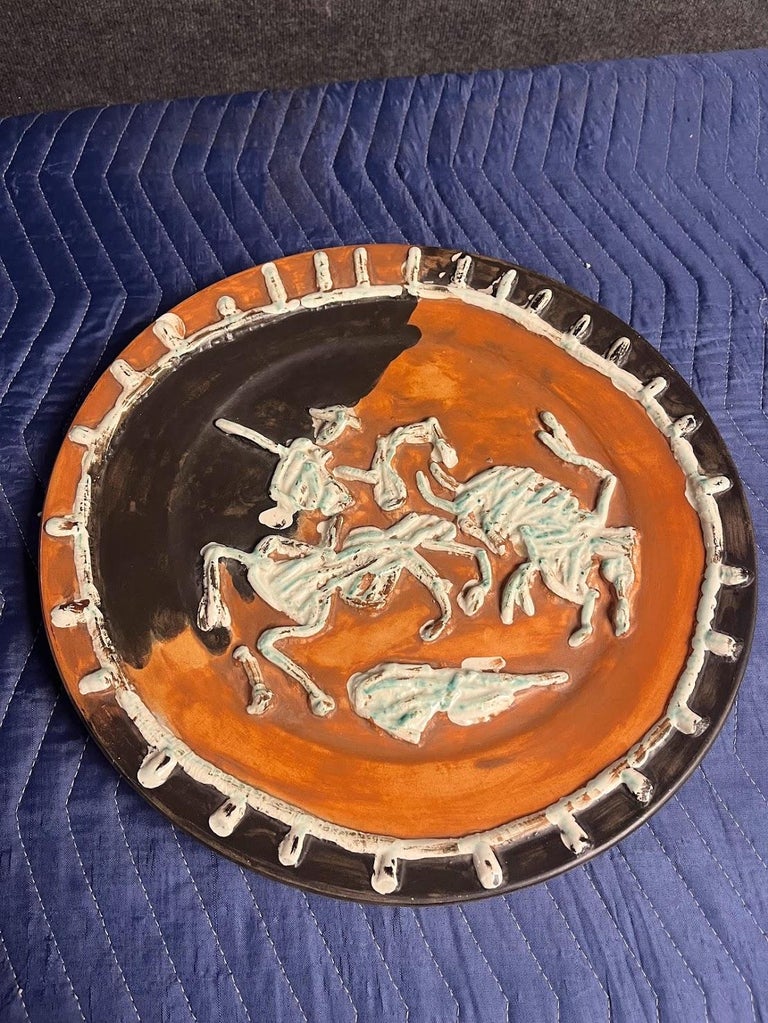 Pablo Picasso - Pablo Picasso Ceramic Plate 'Picador et taureau' Ramié ...