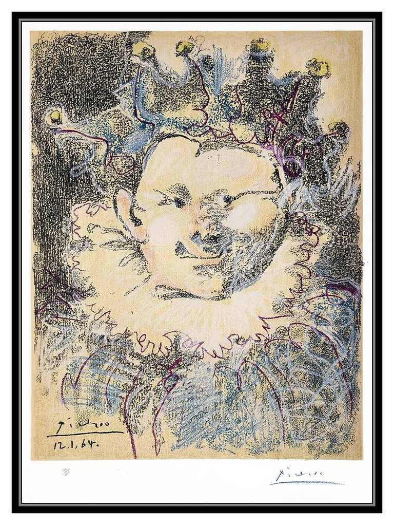 Pablo Picasso - Pablo Picasso Color Lithograph Hand Signed Harlequin ...