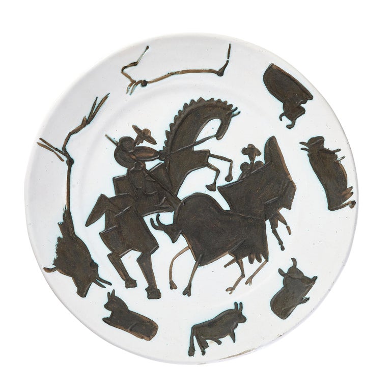 Pablo Picasso 'Corrida' (A. R. 181) Bullrider Madoura Plate 1953