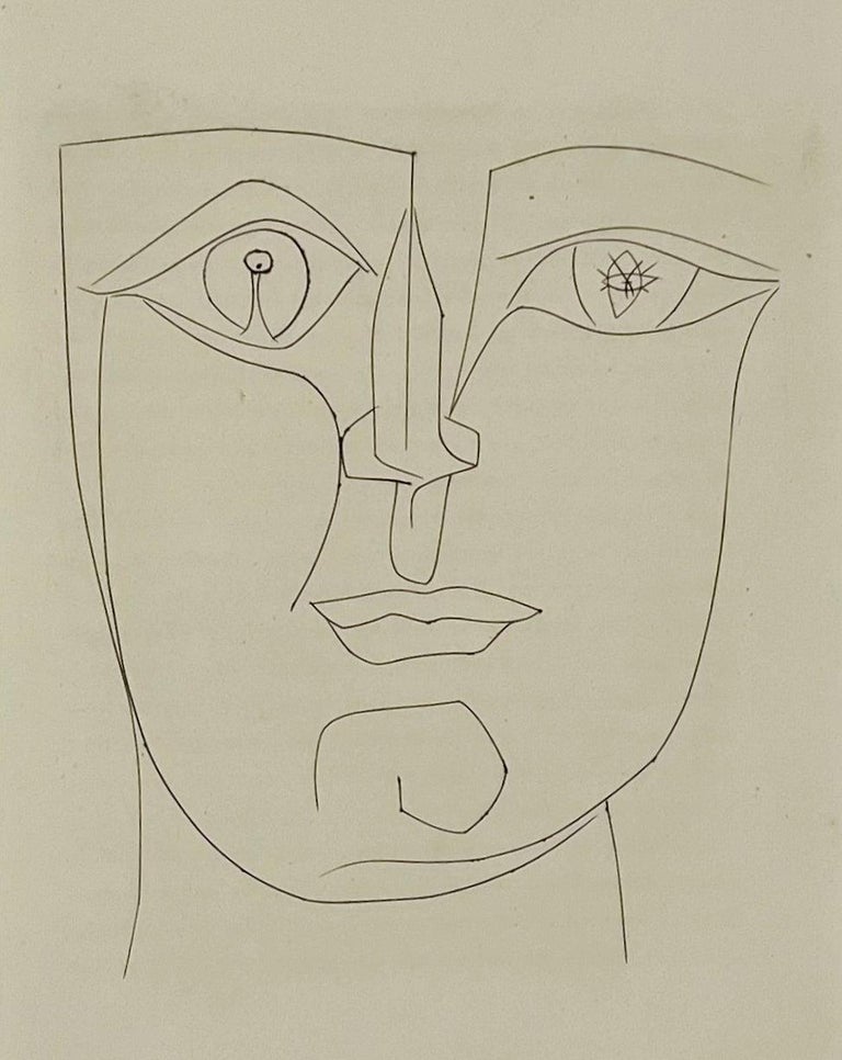 Pablo Picasso - Pablo Picasso Face with Two Images in the Eyes, Carmen ...