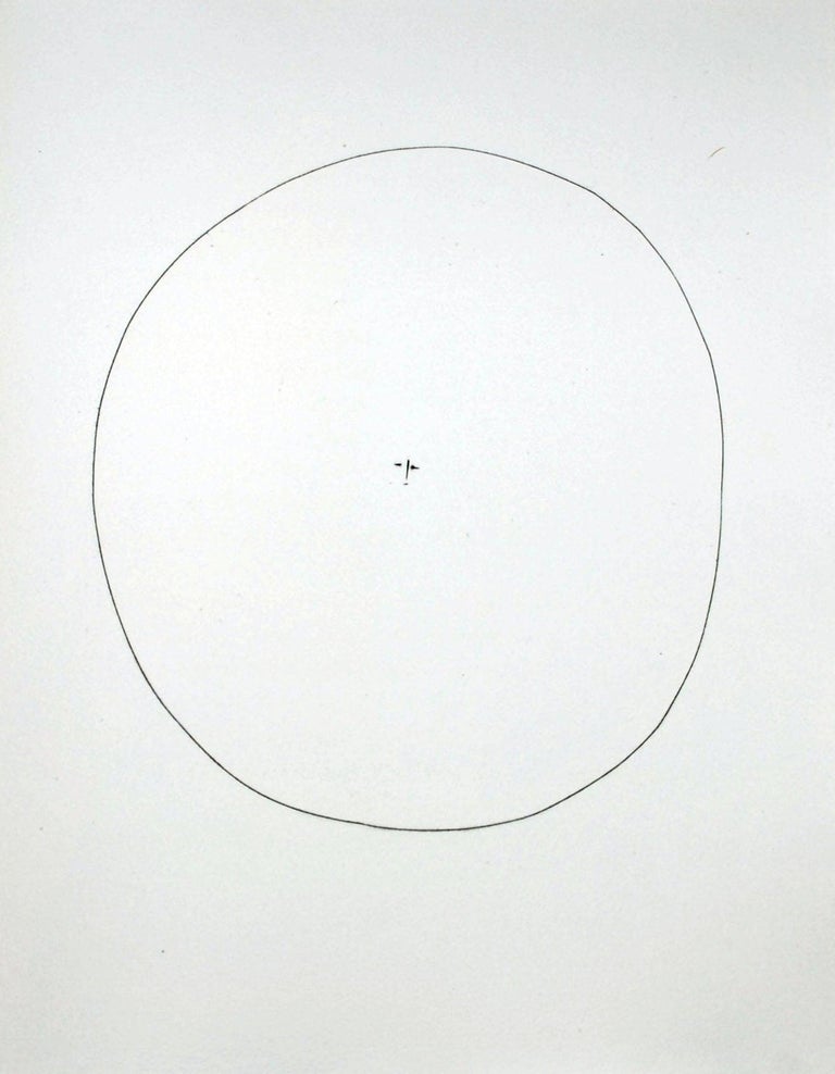 Pablo Picasso - Pablo Picasso Round Head of a Man with Tiny Features ...