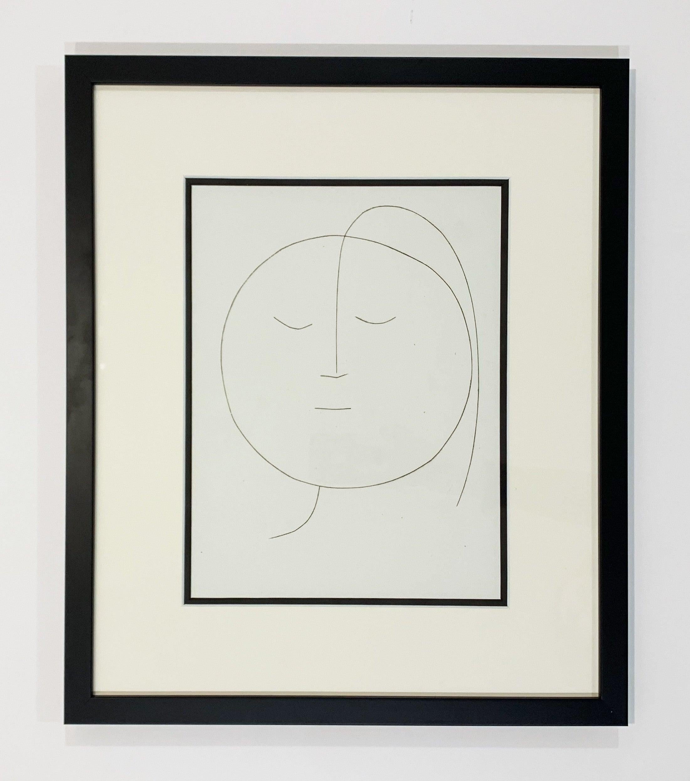 Pablo Picasso - Pablo Picasso Round Head of a Woman with Hair, Carmen ...