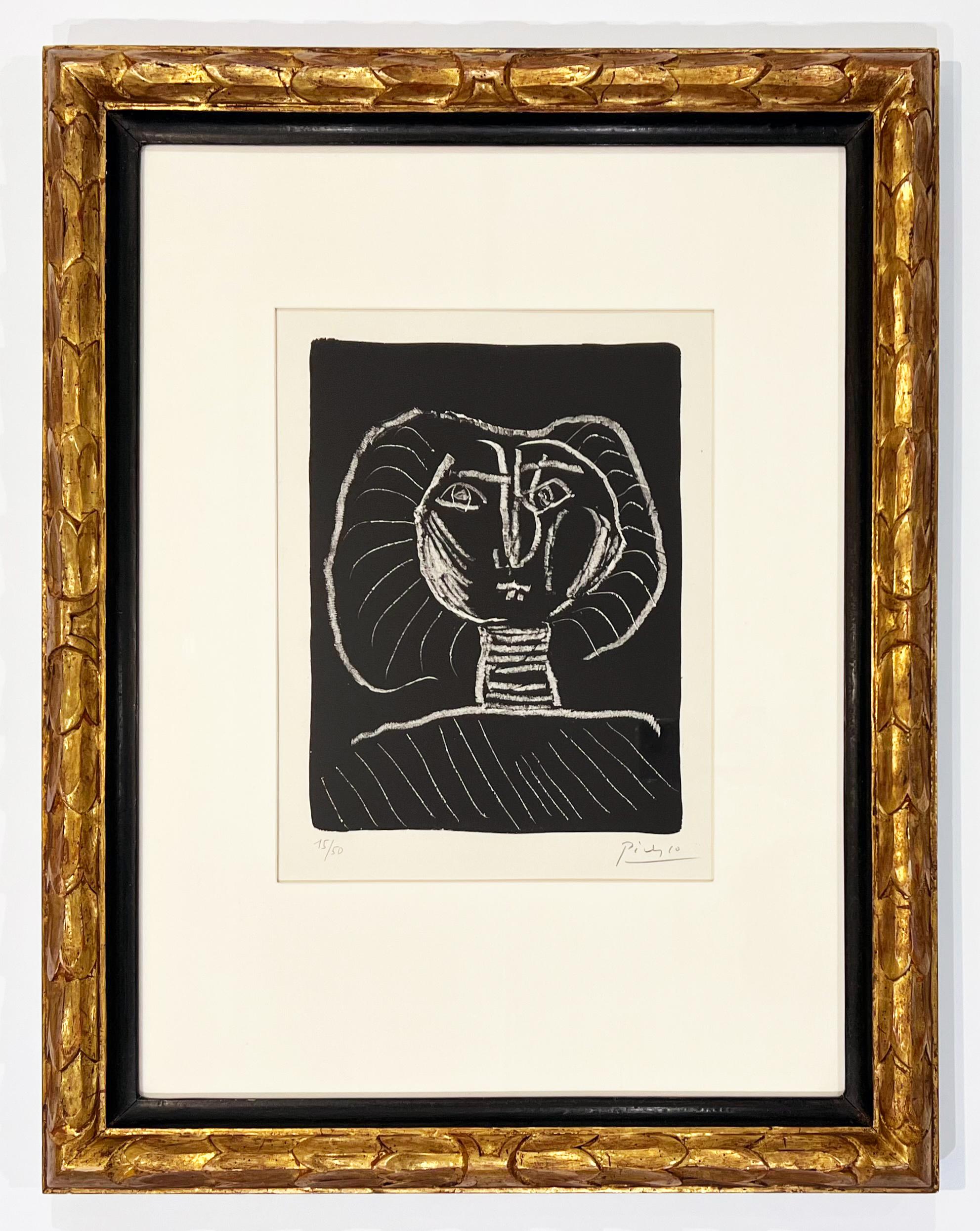 Pablo Picasso Pablo Picasso Tete De Femme Fond Noir For Sale At 1stdibs