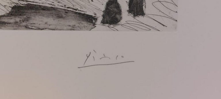 Pablo Picasso - Peintre en demi-figure et modèle au chignon For Sale at ...