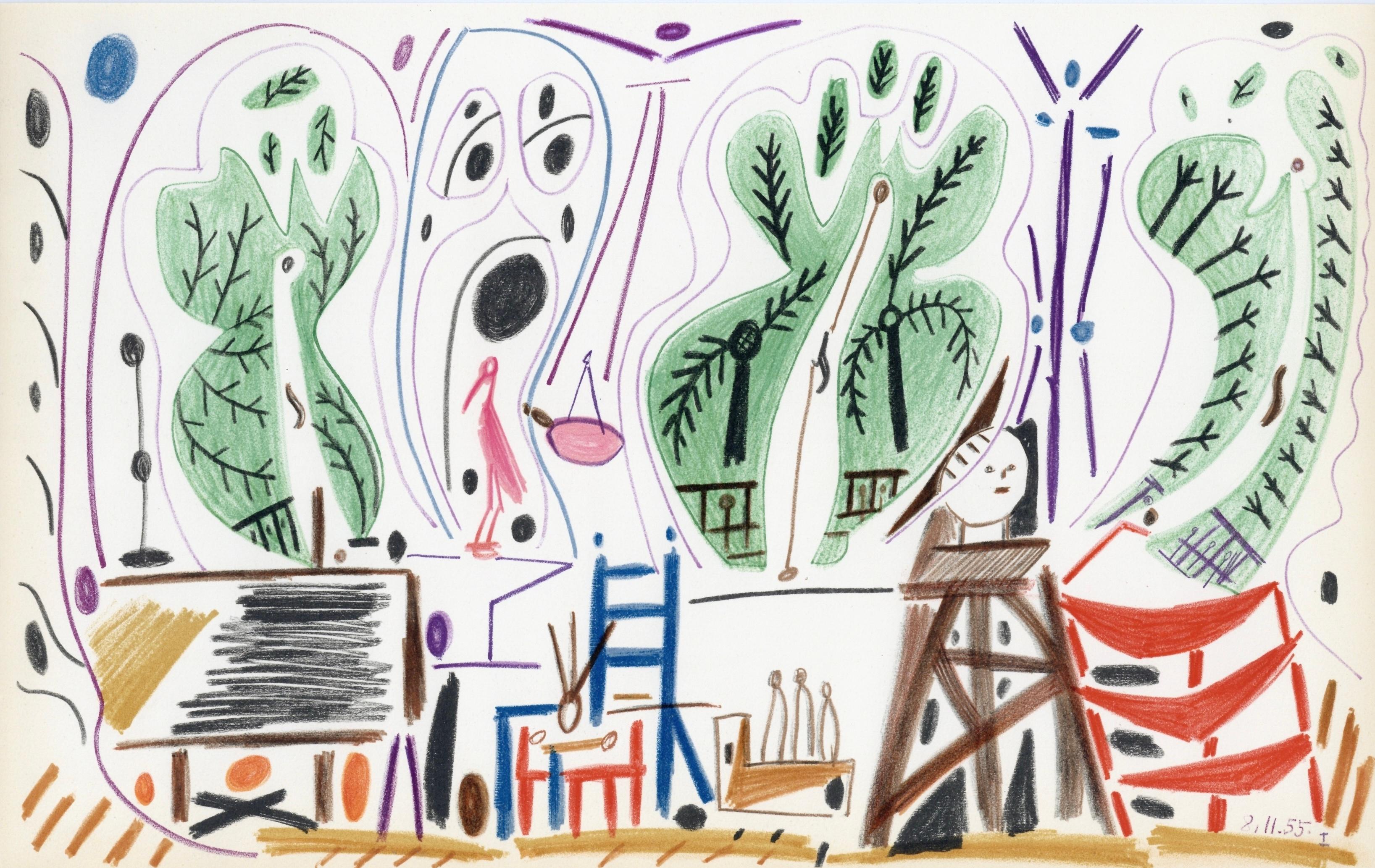 Picasso, 8.11.55, Carnet de la Californie (Cramer 101) (after) For Sale ...