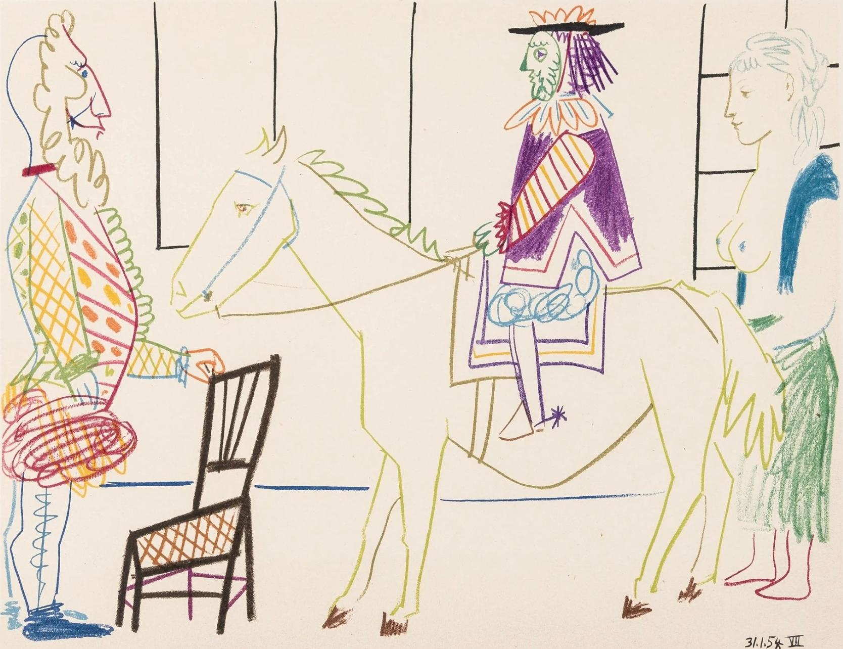 Picasso, Composition, Picasso and the Human Comedy (after) For Sale at ...