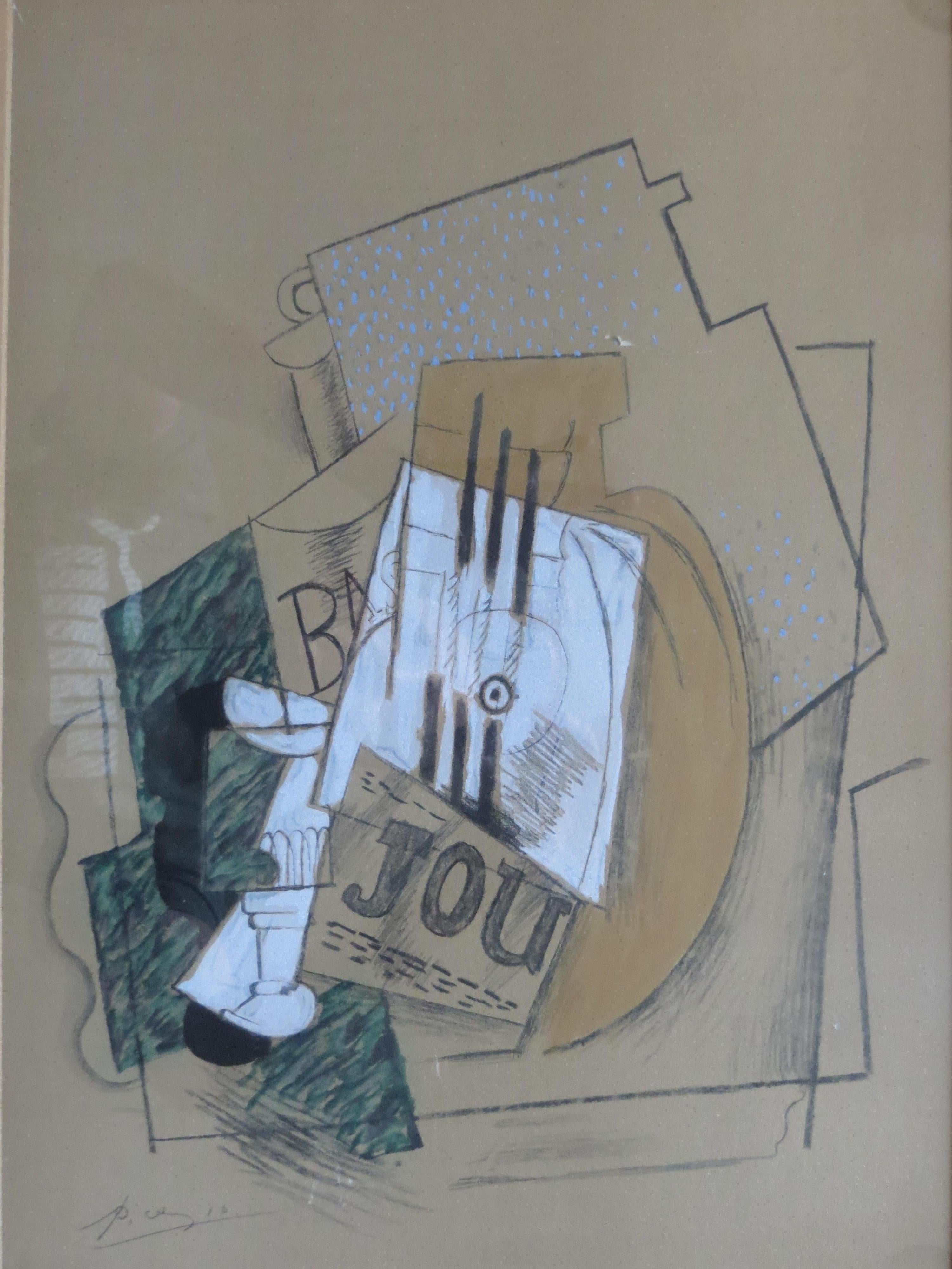 Pablo Picasso - Pablo Picasso "Papiers Collés" 1910-1914, Lithograph ...