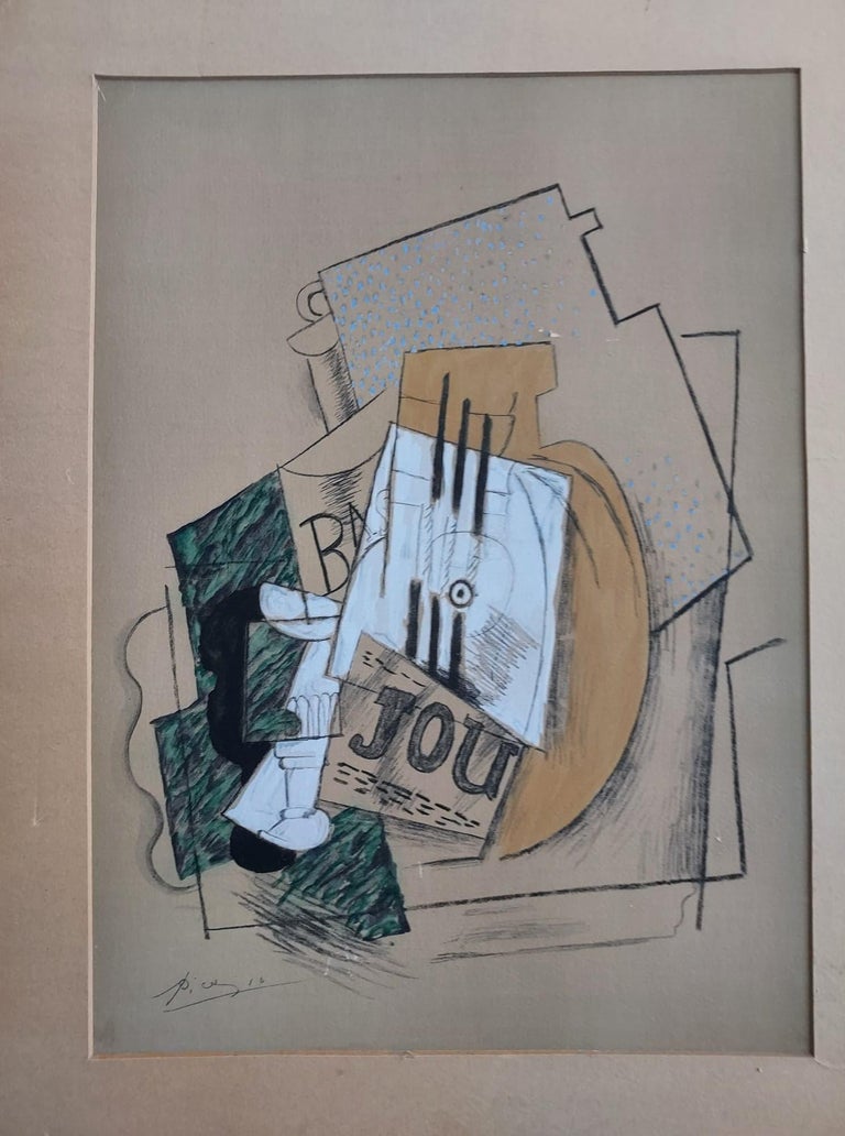 Pablo Picasso - Picasso "Papiers Colles 1910-1914 (Bouteille De Bass ...