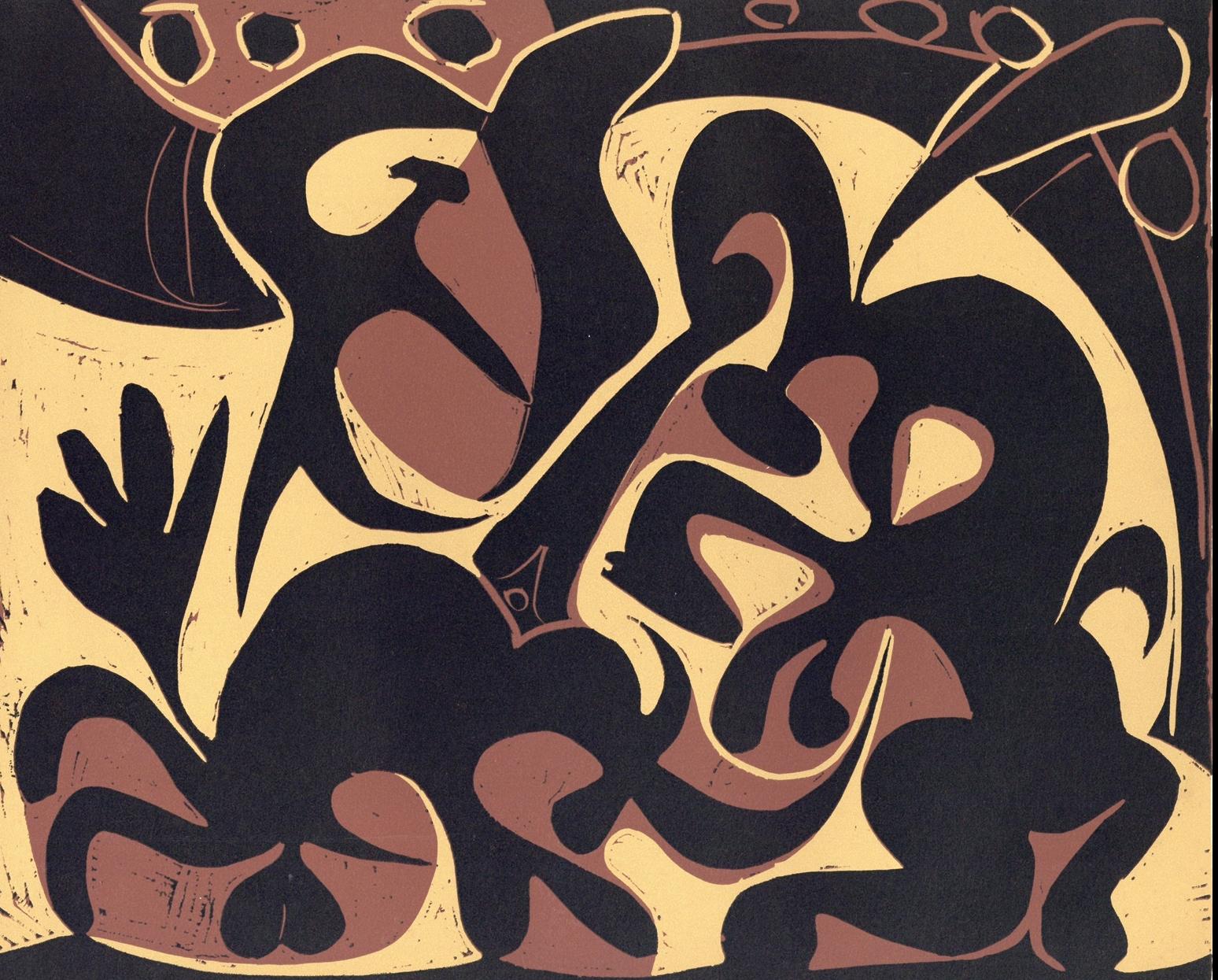 Picasso, Nocturnal Dance with an Owl (Orozco 214), Grabados al linóleo ...