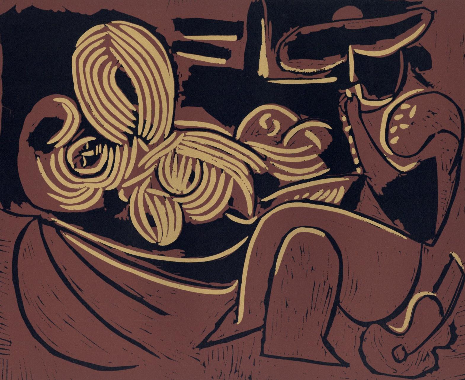 Picasso, The Aubade, Sleeping Woman (Orozco 214), Grabados al linóleo ...