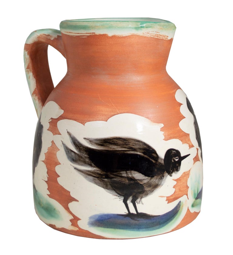 Pablo Picasso - 'Pitcher with Birds' original Madoura ceramic turned ...