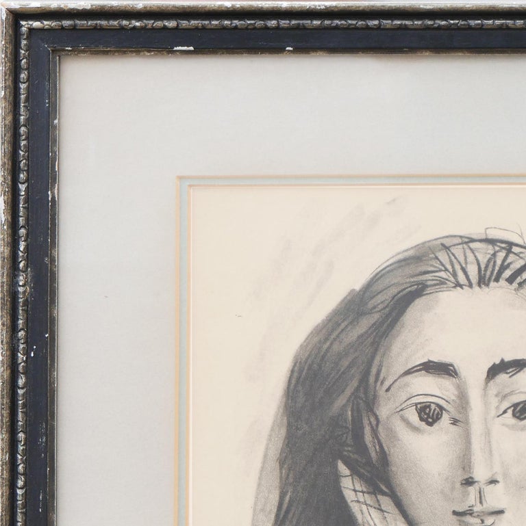 Pablo Picasso - "Portrait of Jacqueline" Modern Abstract Black and ...