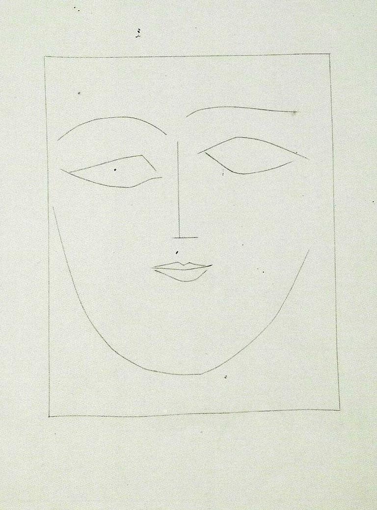 Pablo Picasso - Square Head of a Woman with Full Lips For Sale at 1stDibs