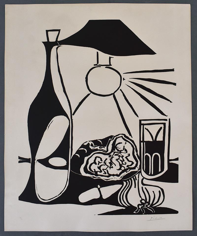 Pablo Picasso - Still Life with Bottle (Black) For Sale at 1stDibs ...
