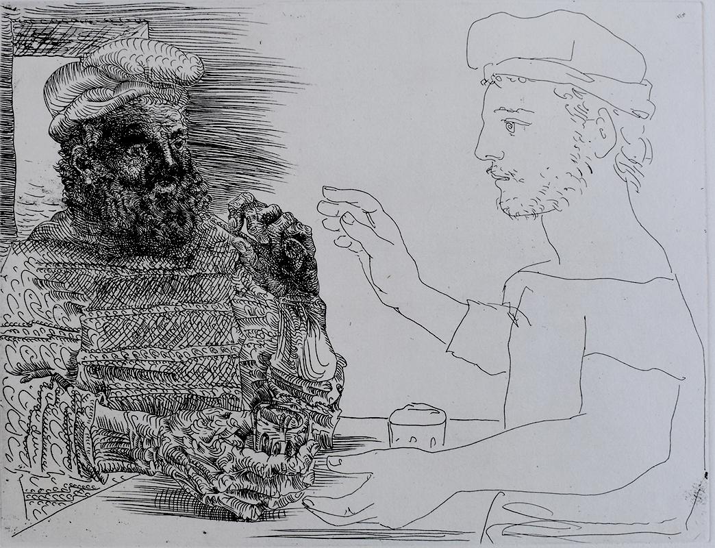 Jorge Castillo - "Hommage a Picasso, " Etching, 1973 For Sale at ...