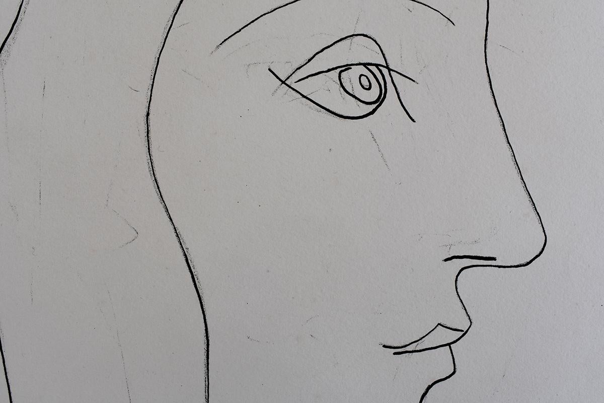 Pablo Picasso - Woman's Profile - 1947 - Lithograph - Female Portrait ...