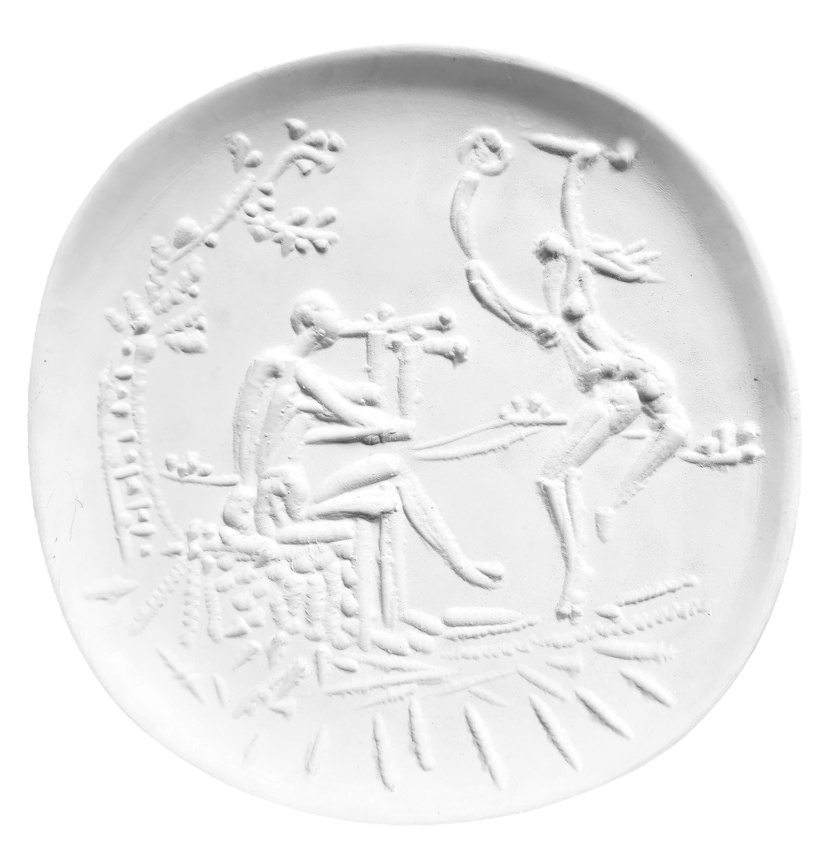 Pablo Picasso - Joueur de diaule et faune (s.9670) Jugador de diaulos y ...