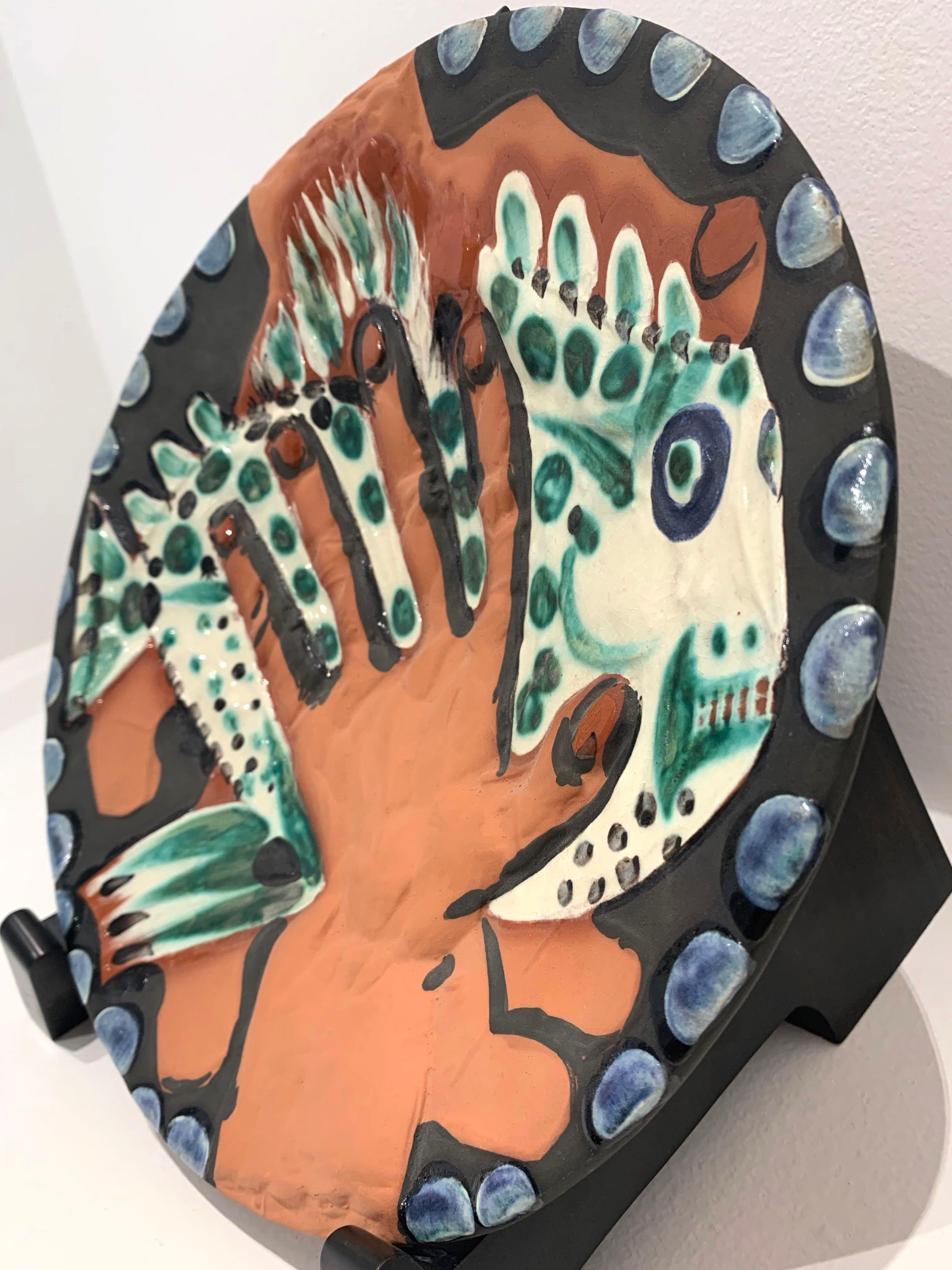 Pablo Picasso - Mains au poisson, by Pablo Picasso, Plate, Ceramic ...