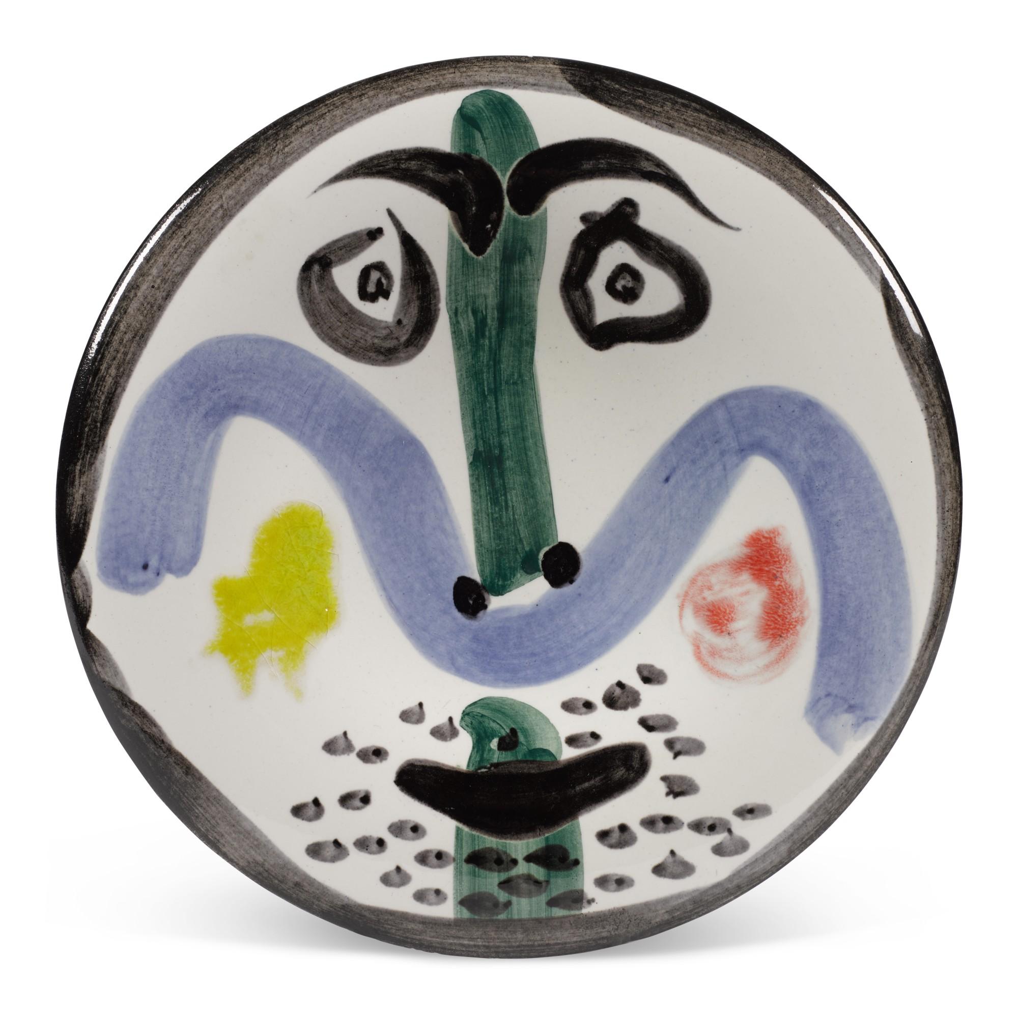 Pablo Picasso - Pablo Picasso Madoura Ceramic Plate 'Visage No. 130 ...