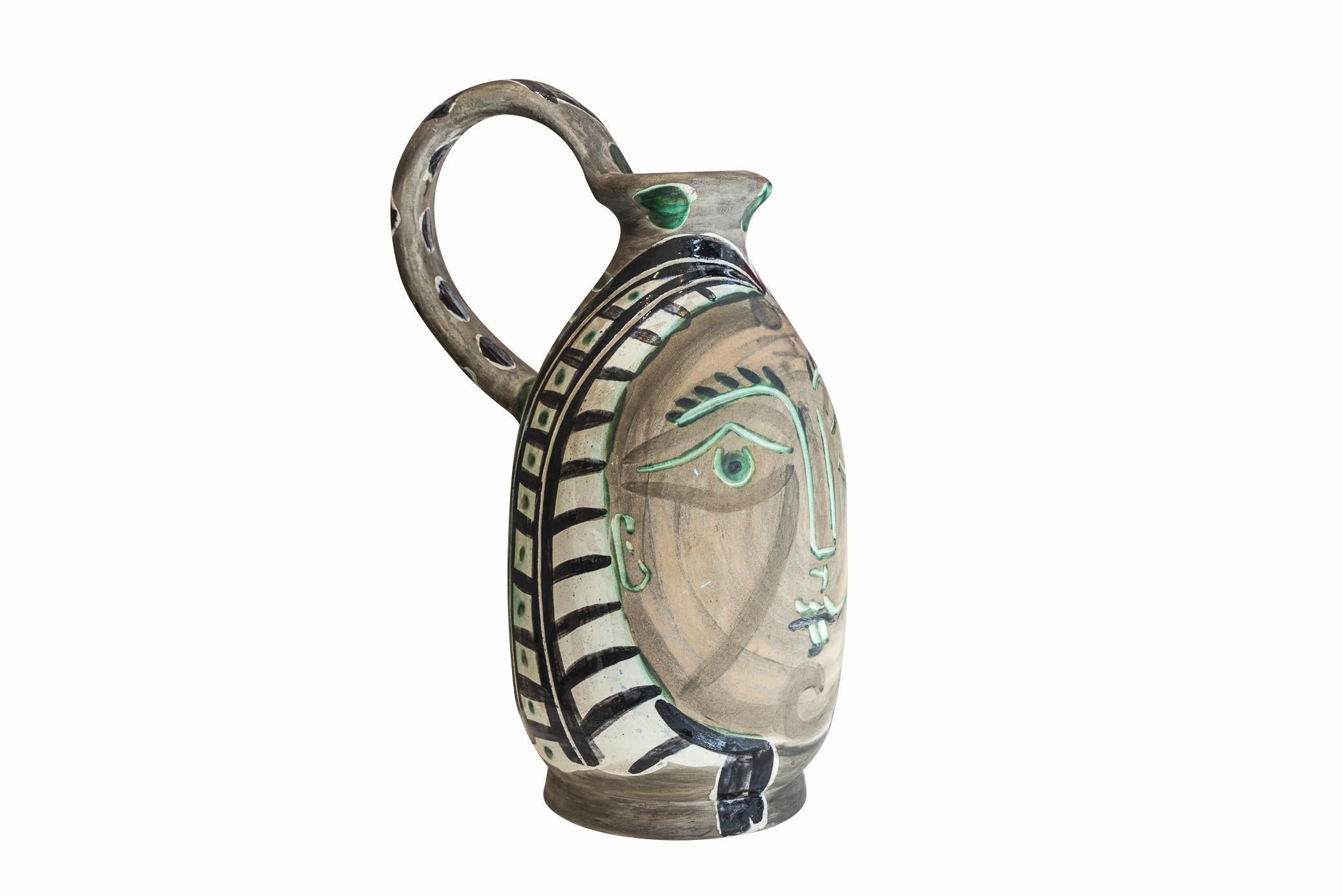 Pablo Picasso - Pablo Picasso Madoura, "Femme Du Barbu" Ceramic Picher ...