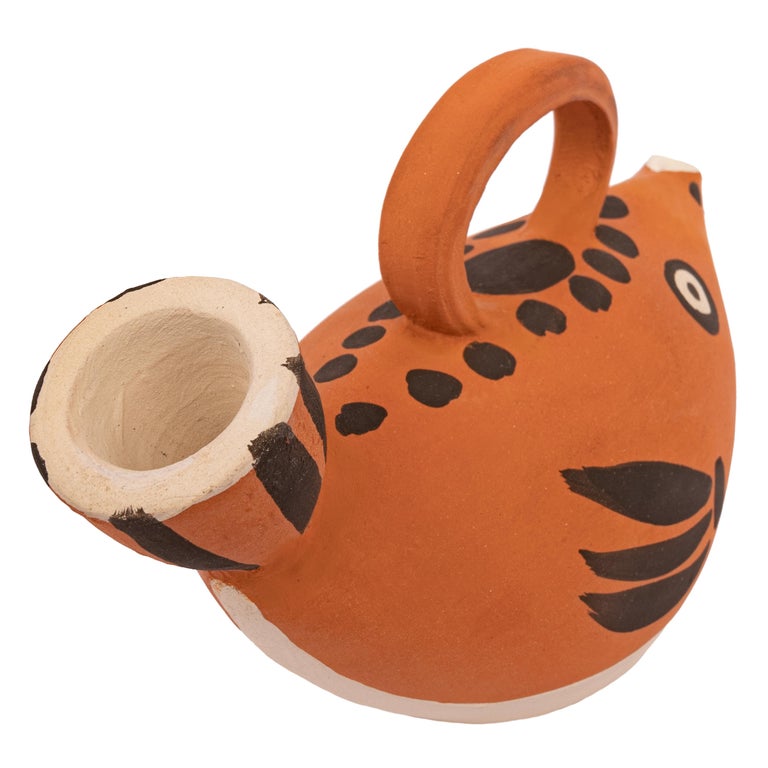 Pablo Picasso - Pablo Picasso Terracotta Fish Pitcher Madoura Pottery ...