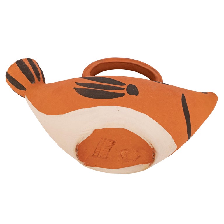 Pablo Picasso - Pablo Picasso Terracotta Fish Pitcher Madoura Pottery ...