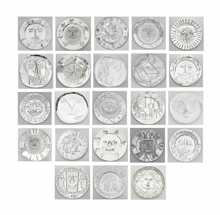 Pablo Picasso - Visage en forme d'Horloge, Pablo Picasso, Silver, 1950 ...