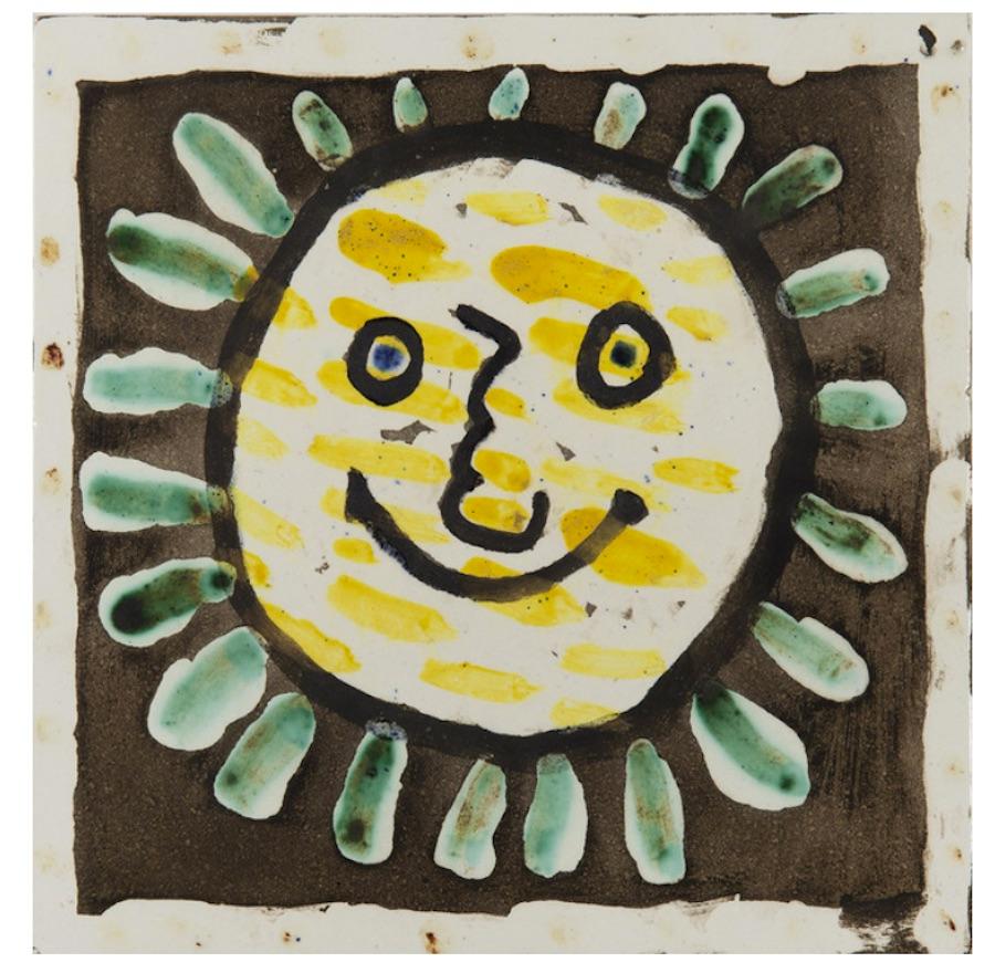 Pablo Picasso - Visage Solaire, Picasso, Unique work, Design, 1950's ...
