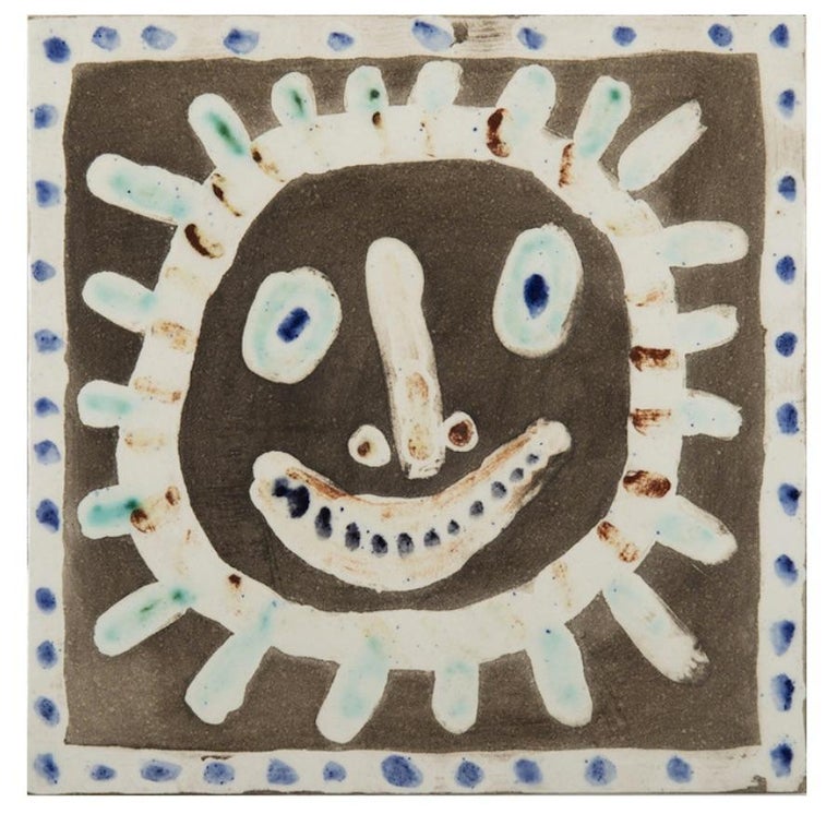 Pablo Picasso - Visage Solaire, Picasso, Unique work, Design, 1950's ...