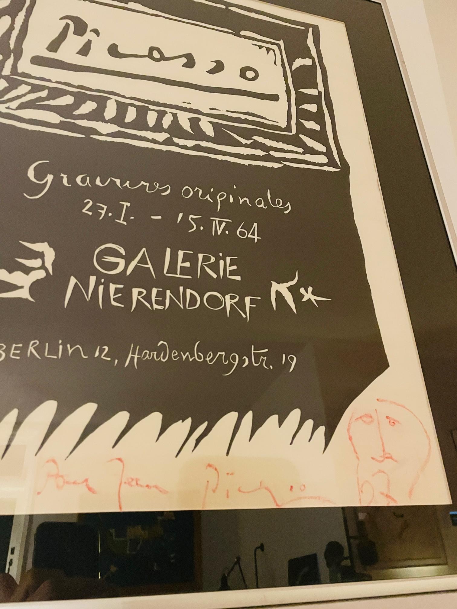 Pablo Picasso - Unique hand signed Berlin exhibition poster 1964 ...