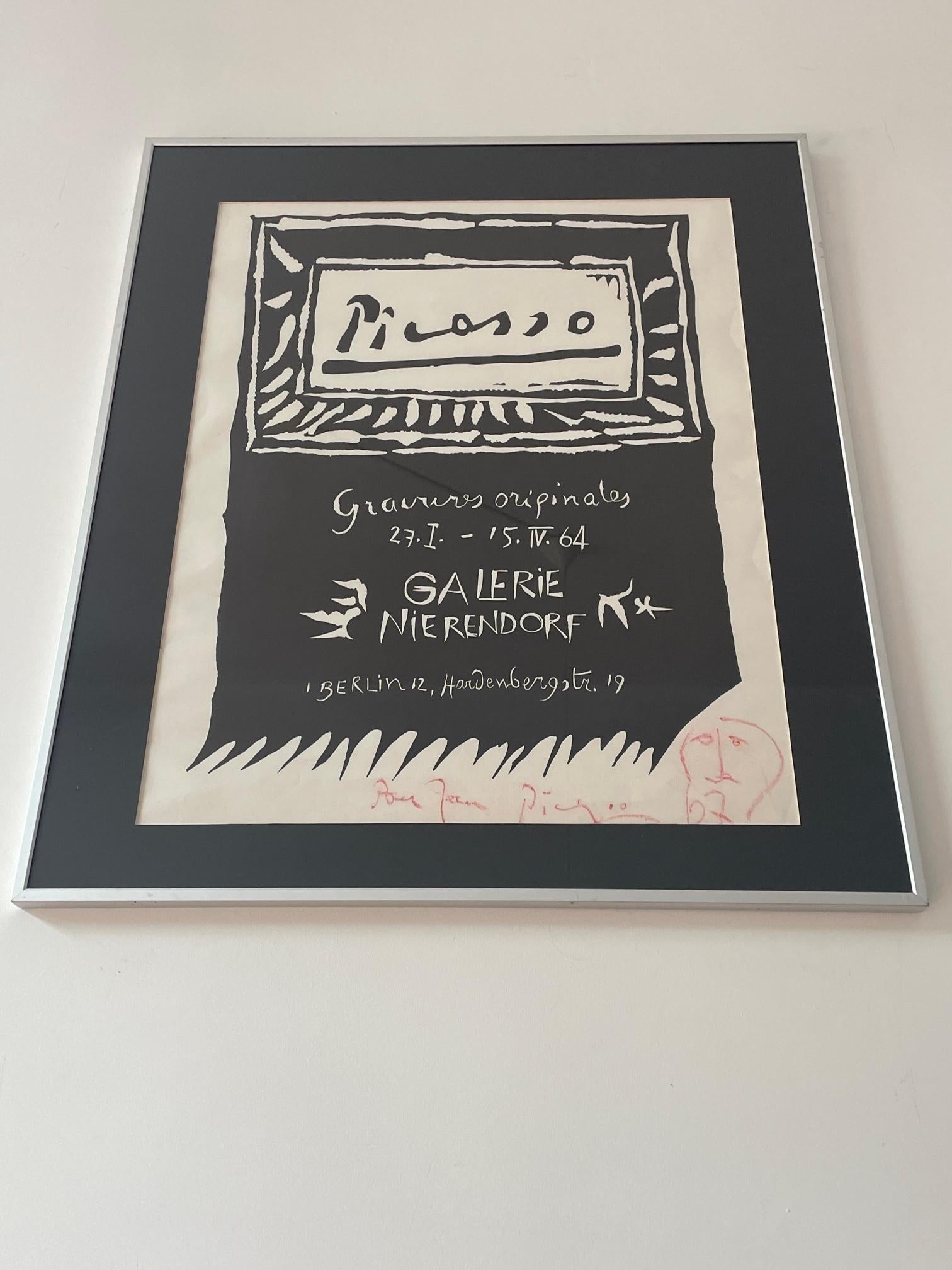 Pablo Picasso - Unique hand signed Berlin exhibition poster 1964 ...