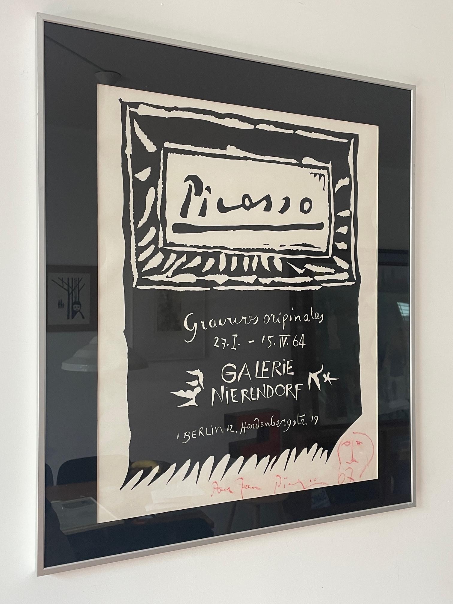 Pablo Picasso - Unique hand signed Berlin exhibition poster 1964 ...