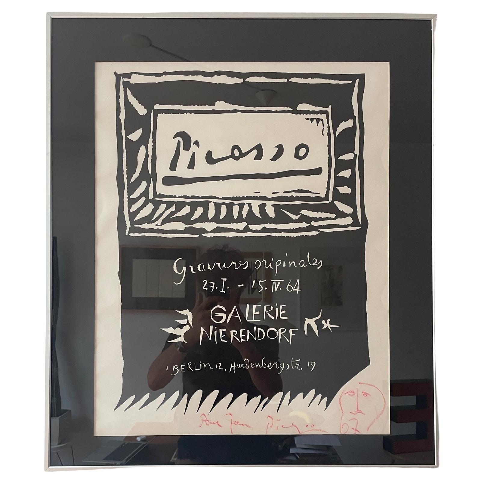 Pablo Picasso - Unique hand signed Berlin exhibition poster 1964 ...