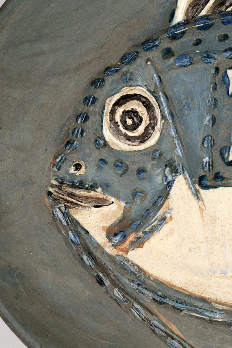 Pablo Picasso Unique Plat Poisson Ceramic Platter, 1952 For Sale at 1stDibs