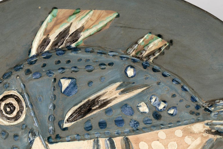 Pablo Picasso Unique Plat Poisson Ceramic Platter, 1952 For Sale at 1stDibs